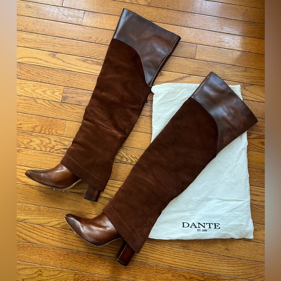 dante | Shoes | Handmade Dante Genuine Vanilla Tall Cognac Suede ...